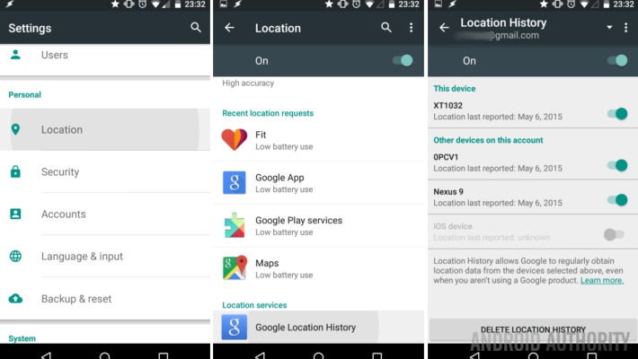 how to change google location history - image from android authority ...